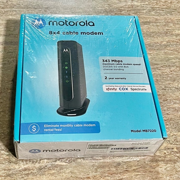 Motorola | Networking | New Motorola 8 X 4 Cable Modem Model Mb722 ...